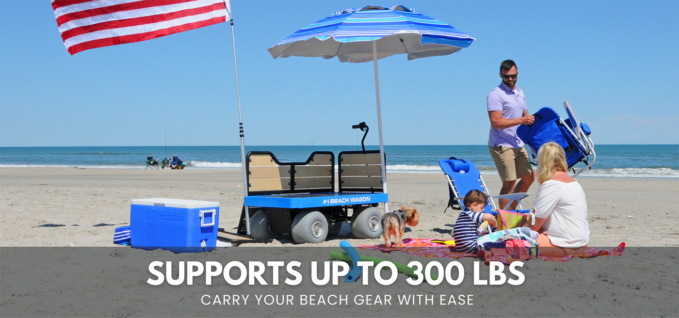 Electric Motorized Multi-Terrain Beach Cart Wagon | e-Beach Wagon